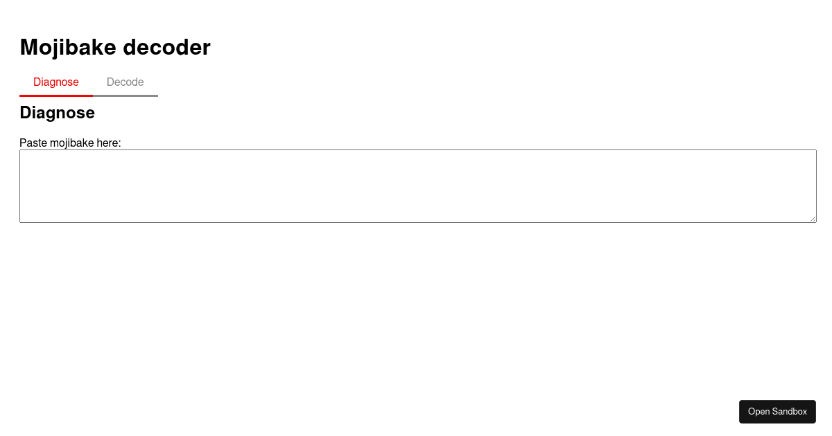 mojibake-decoder - Codesandbox