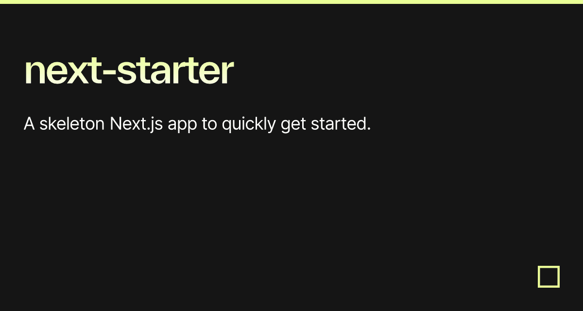 next-starter - Codesandbox