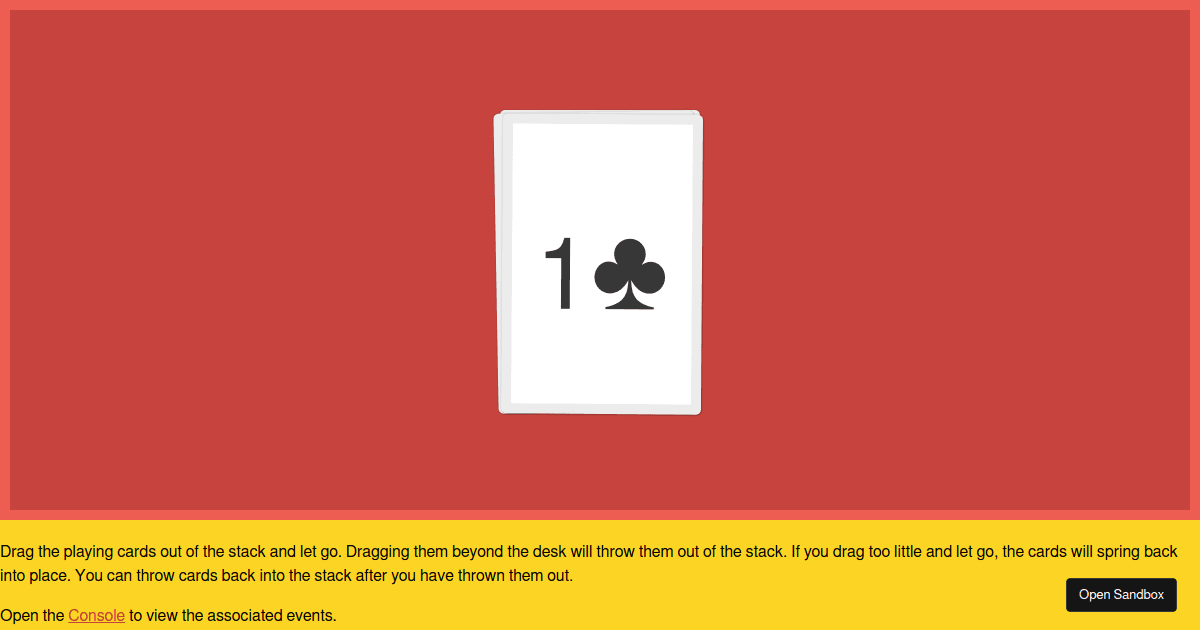React Swing Test Codesandbox