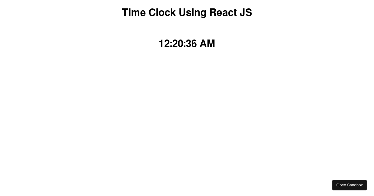 reactjs-time-clock - Codesandbox reactjs-time-clock - Codesandbox