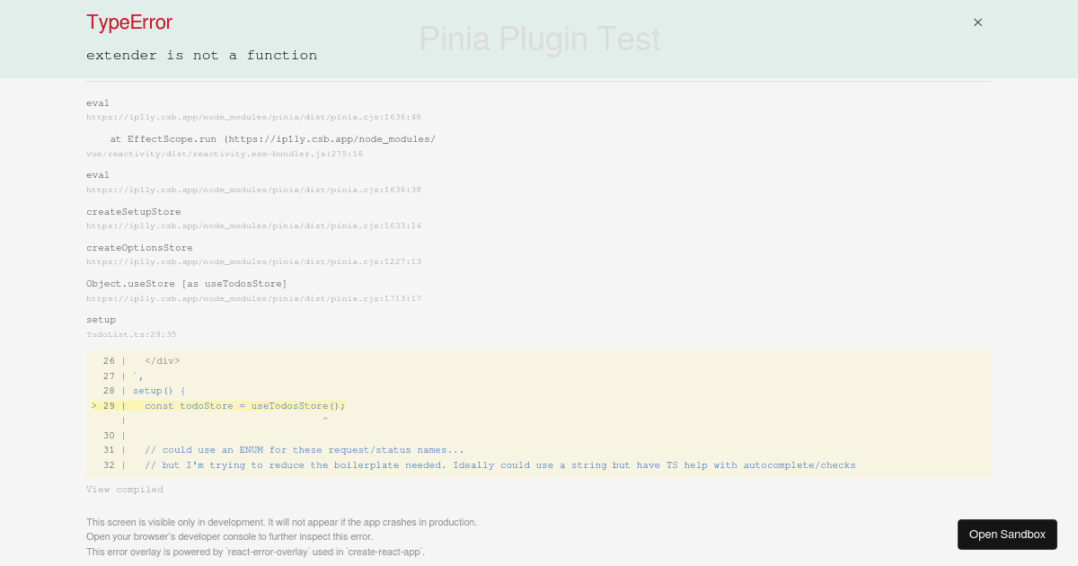 pinia-plugin - Codesandbox