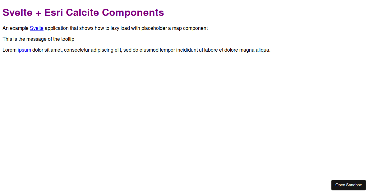 svelte esri calcite components - Codesandbox