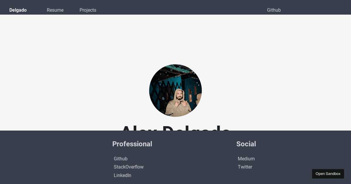 react-portfolio - Codesandbox