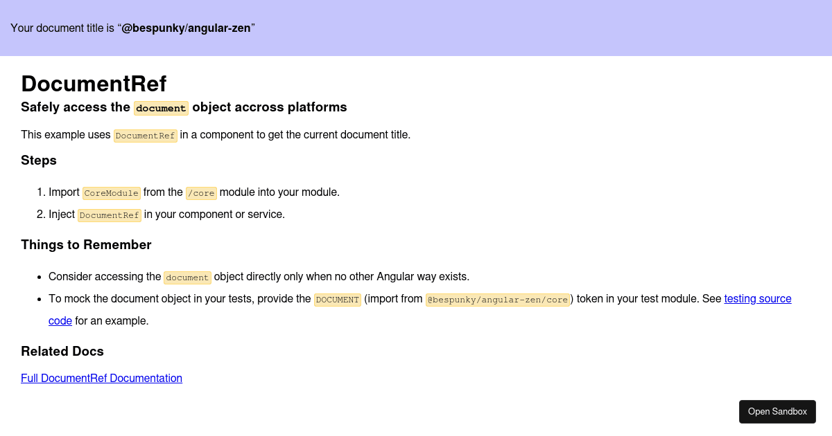 document-ref - Codesandbox