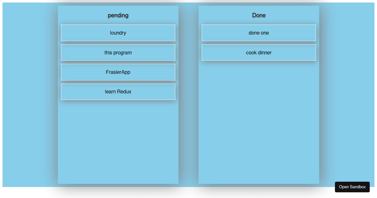 REACT Drag And Drop Codesandbox