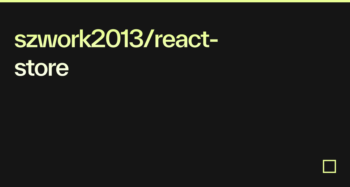 Szwork2013 React Store Codesandbox