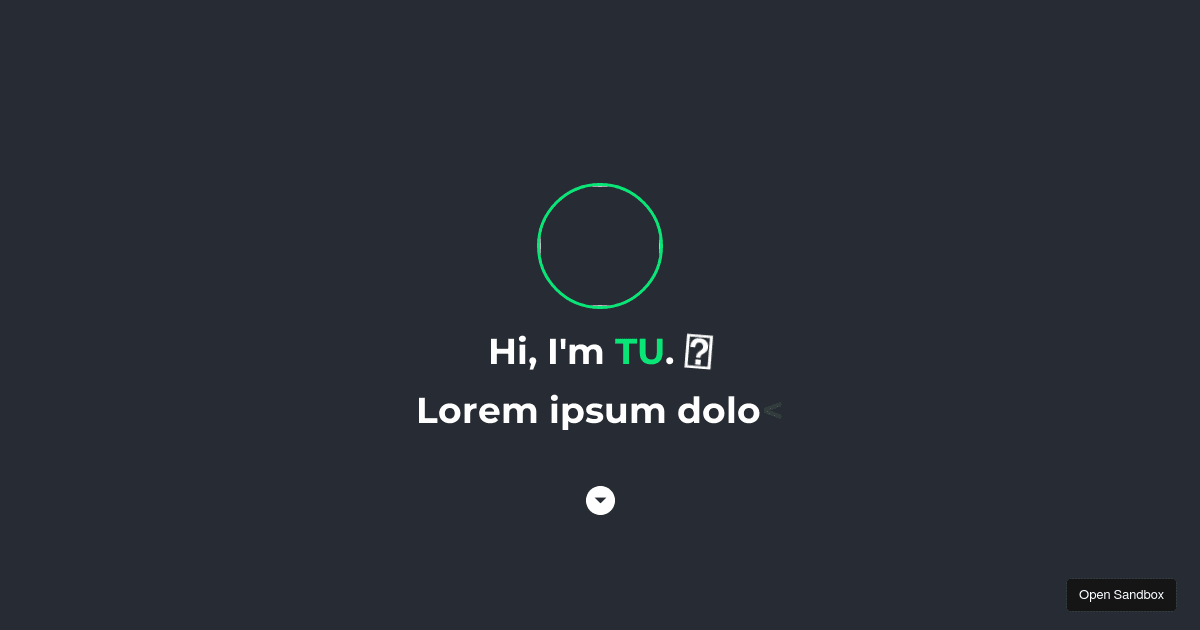 simple portfolio - Codesandbox