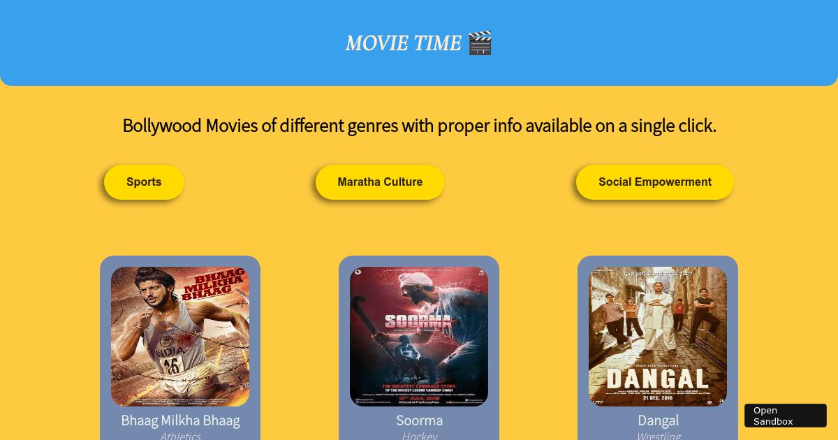 movie-time - Codesandbox