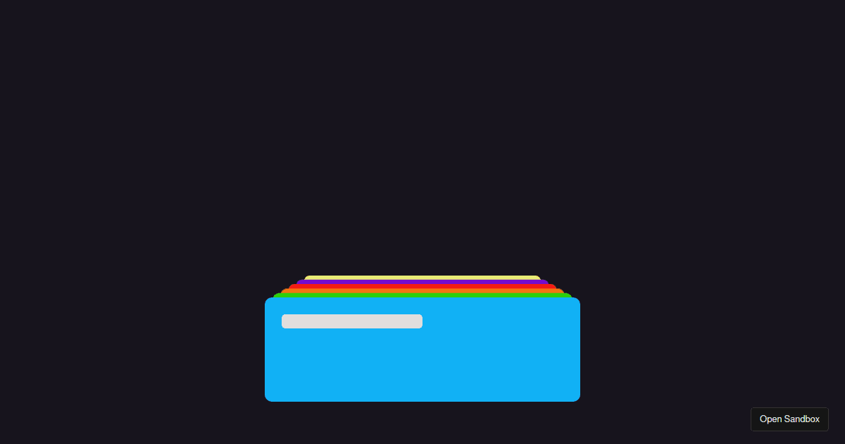 framer-motion-card-stack-rotate-change - Codesandbox framer-motion-card-stack-rotate-change - Codesandbox