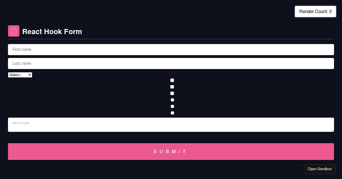 Register - Codesandbox