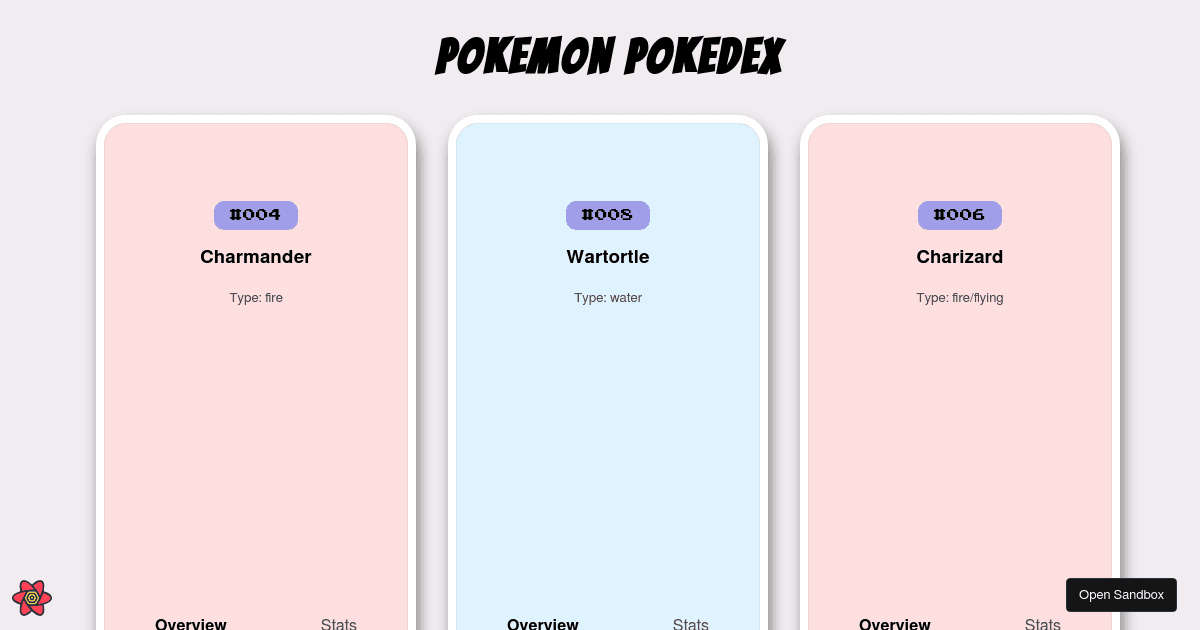 joshuaadu/pokemon-app - Codesandbox