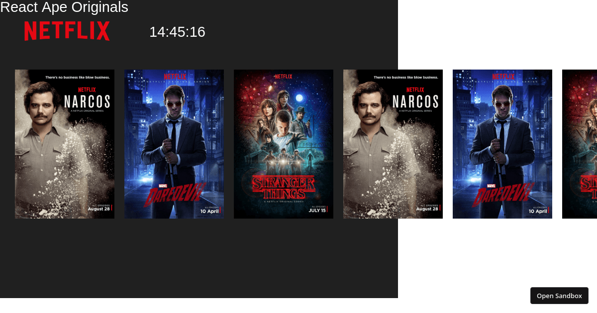 React Ape ListView Demo (forked) - Codesandbox