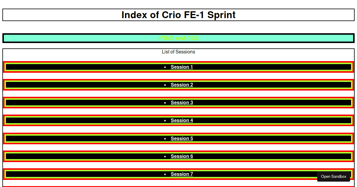 crio-sprint-FE-1 (forked) - Codesandbox