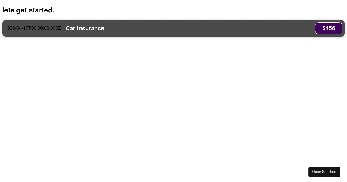 React Codesandbox 