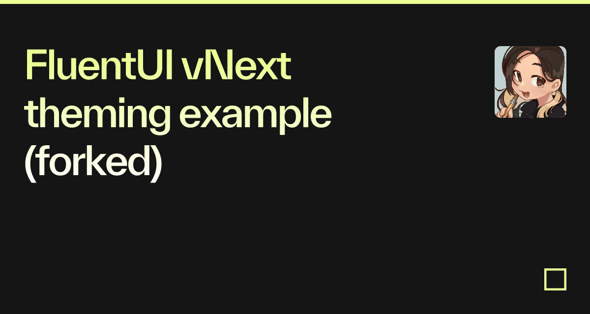 FluentUI vNext theming example (forked) - Codesandbox