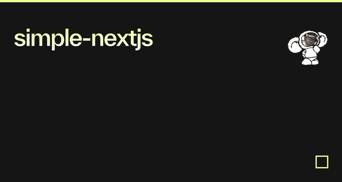 simple-nextjs - Codesandbox