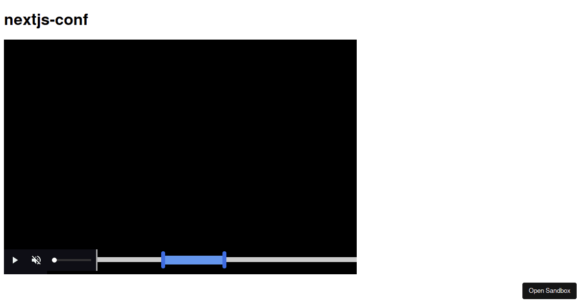 Nextjs Conf Media Chrome Codesandbox