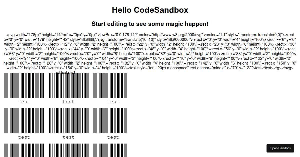 barcode-demo - Codesandbox
