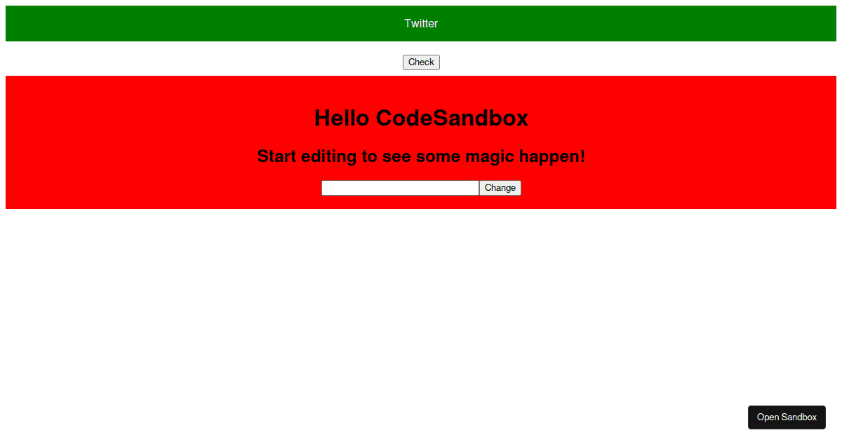 React Codesandbox