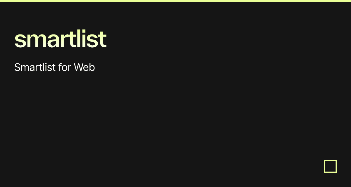 smartlist - Codesandbox