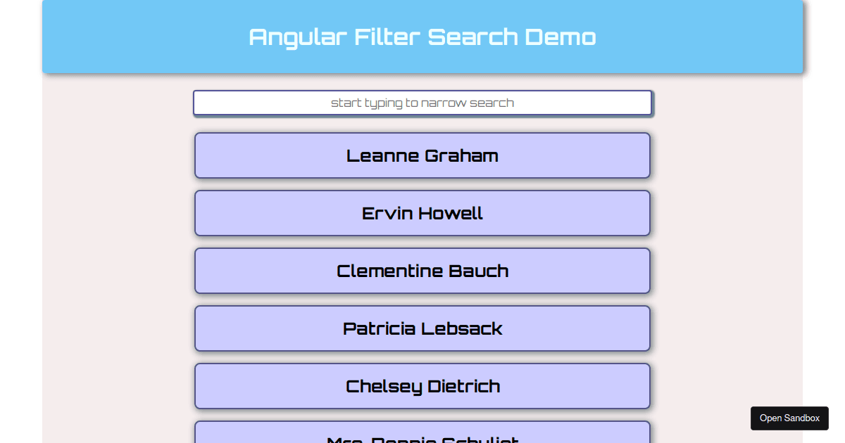 angular - Codesandbox
