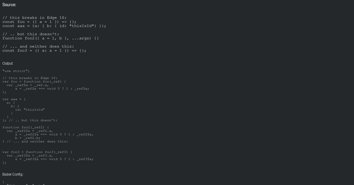 babel トランスパイル - Codesandbox