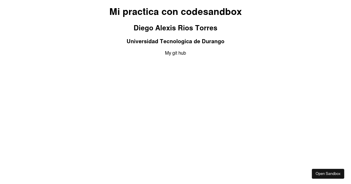 react - Codesandbox