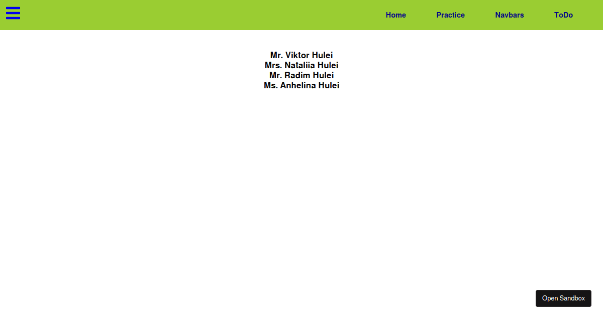 submenus - Codesandbox
