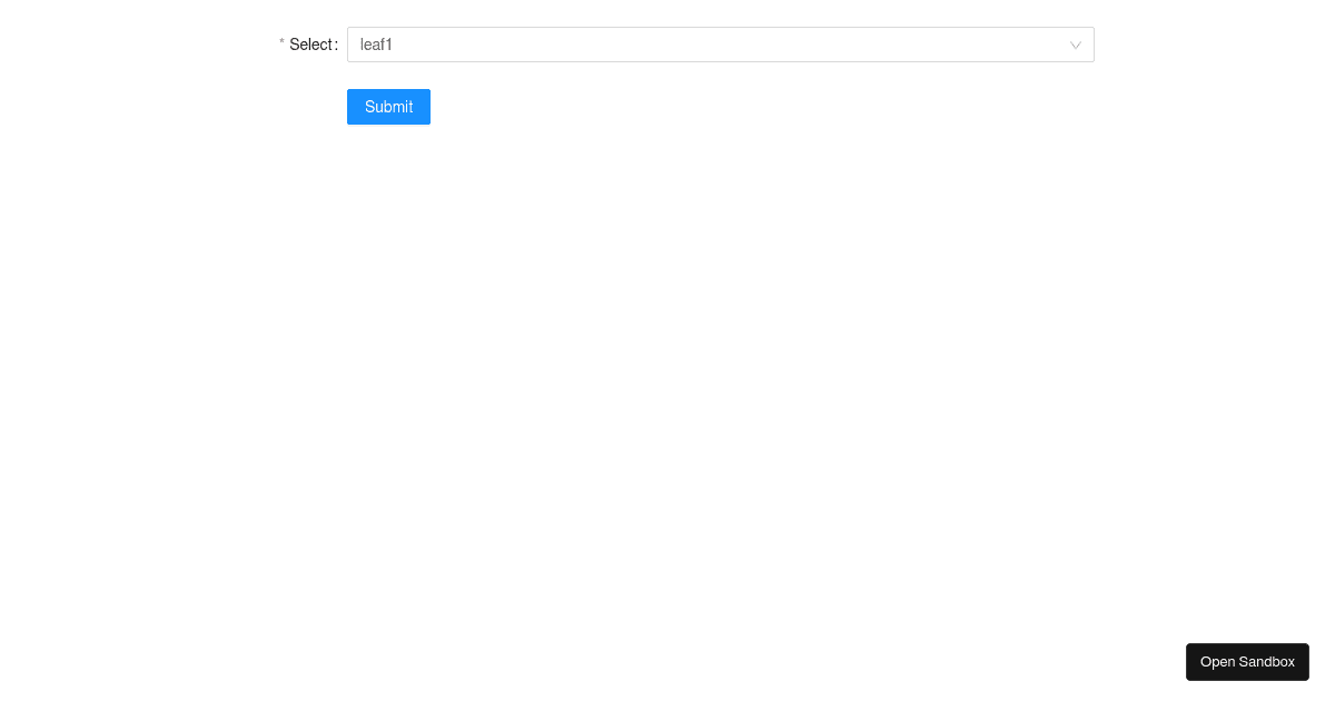 表单方法调用 - Ant Design Demo - Codesandbox