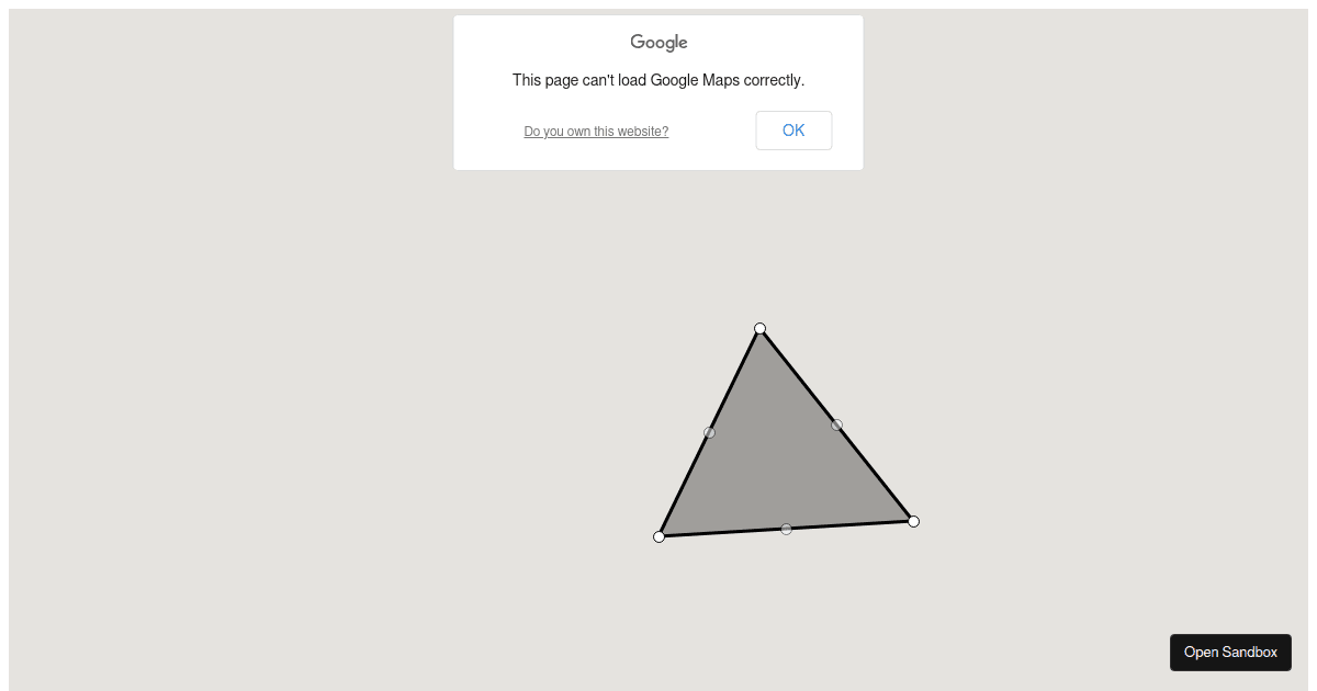 react-google-maps-api Polygon edge onMouseUp bug - Codesandbox