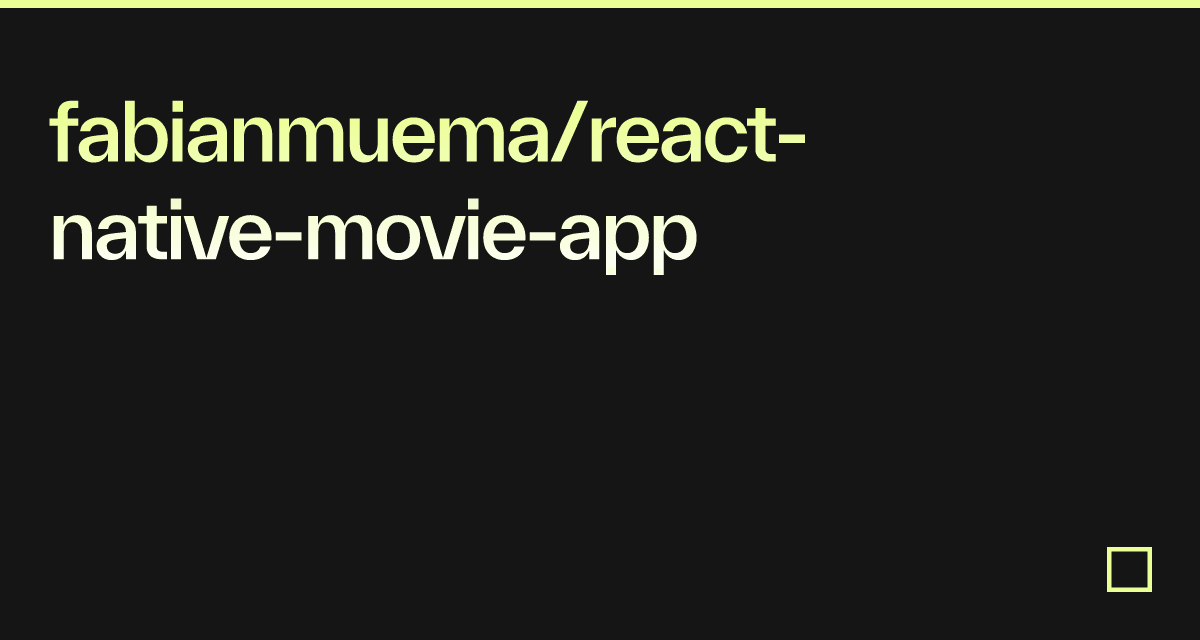fabianmuema/react-native-movie-app - Codesandbox