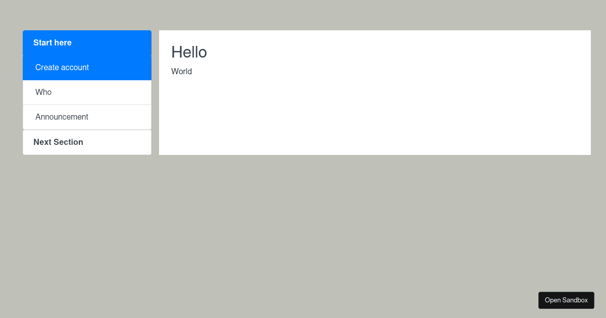 Vue Template - Codesandbox