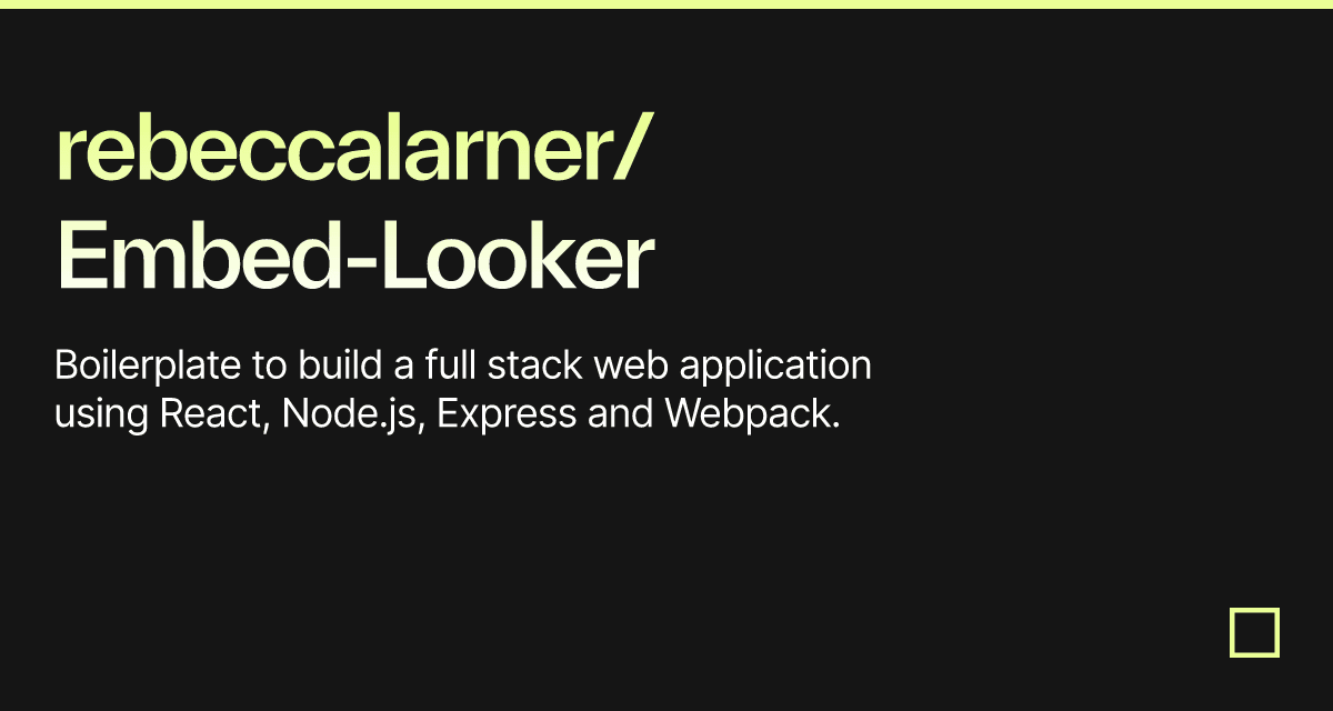 rebeccalarner/Embed-Looker - Codesandbox