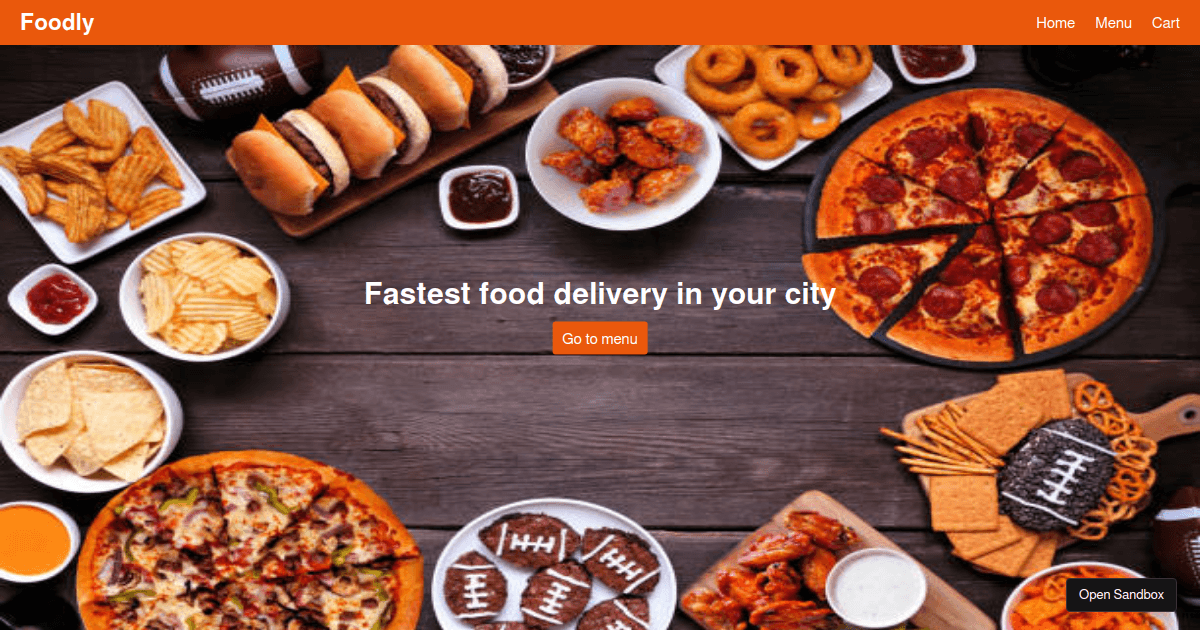 Foodly app - Codesandbox