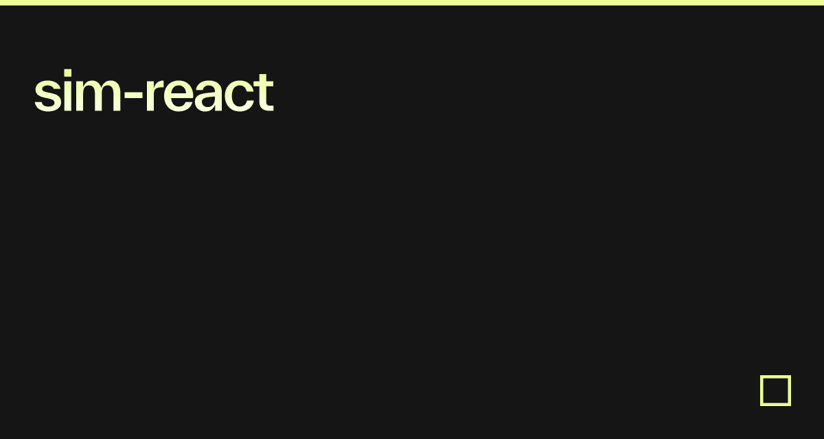 sim-react - Codesandbox