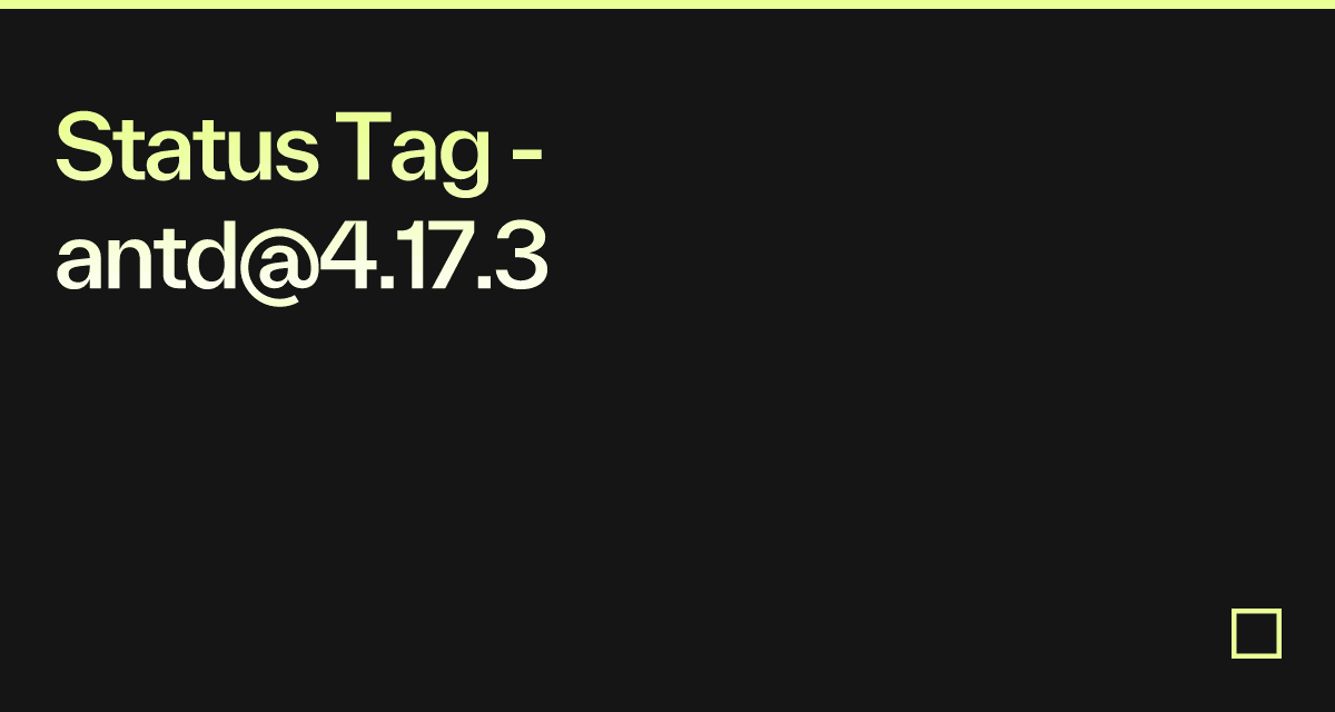 Status Tag - antd@4.17.3 - Codesandbox