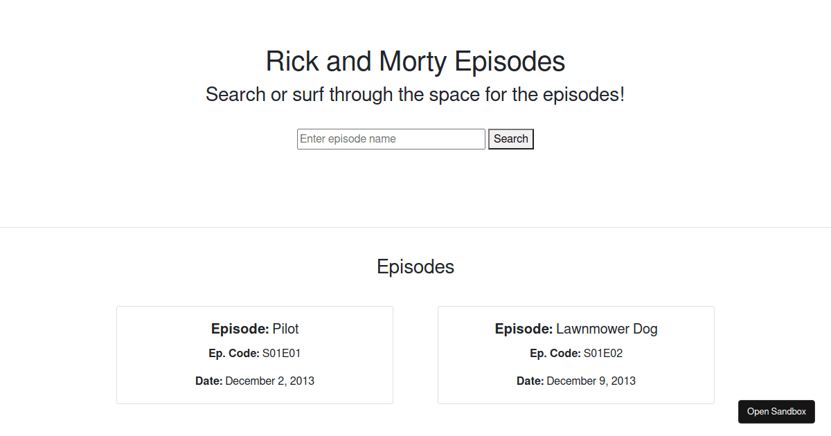rick-n-morty-epis - Codesandbox