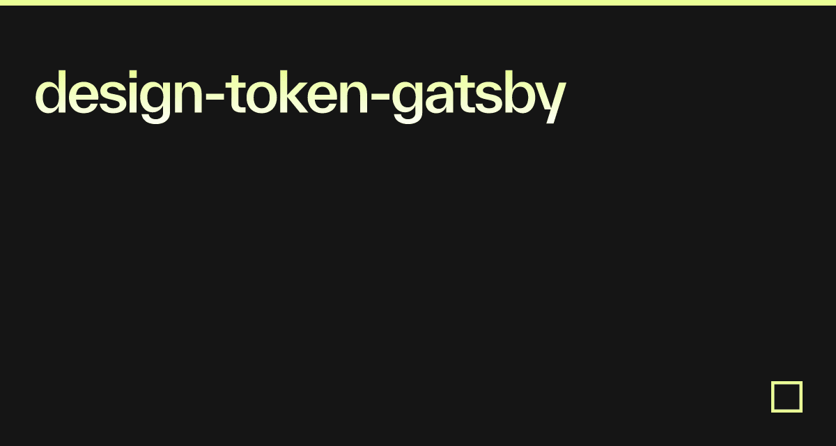 design-token-gatsby - Codesandbox
