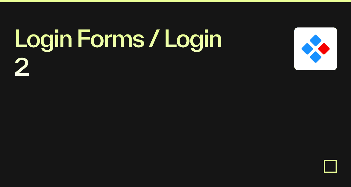 Login Forms / Login 2 - Codesandbox