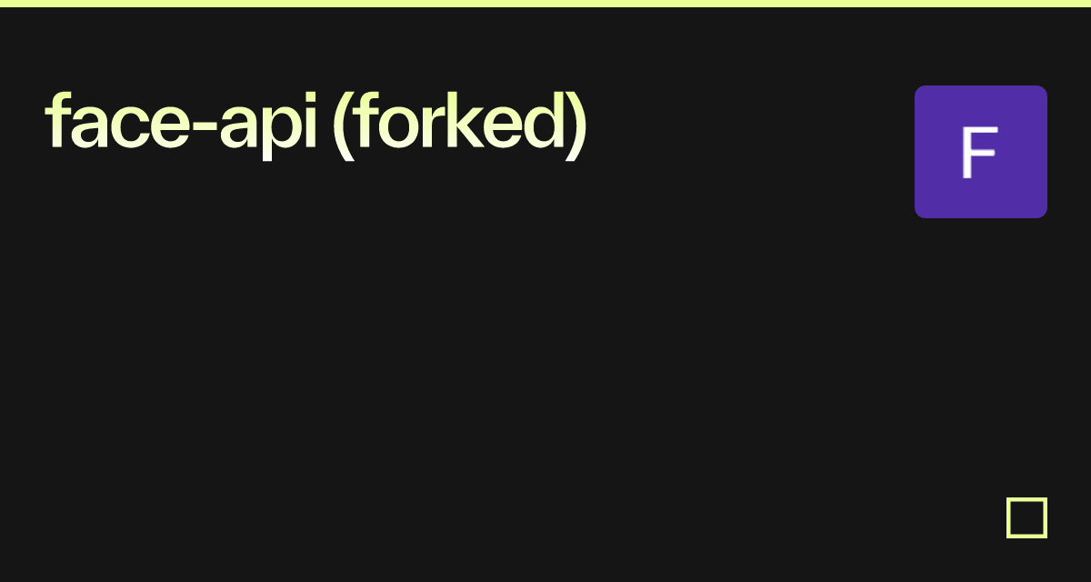 face-api (forked) - Codesandbox