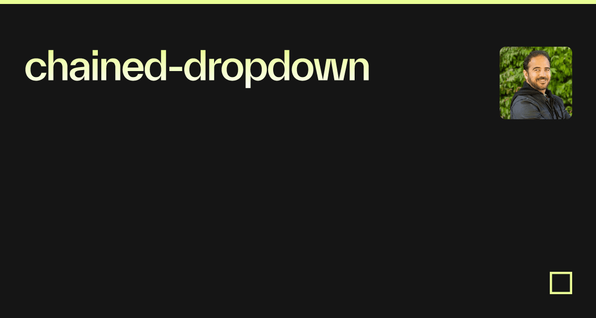 Chained Dropdown Codesandbox
