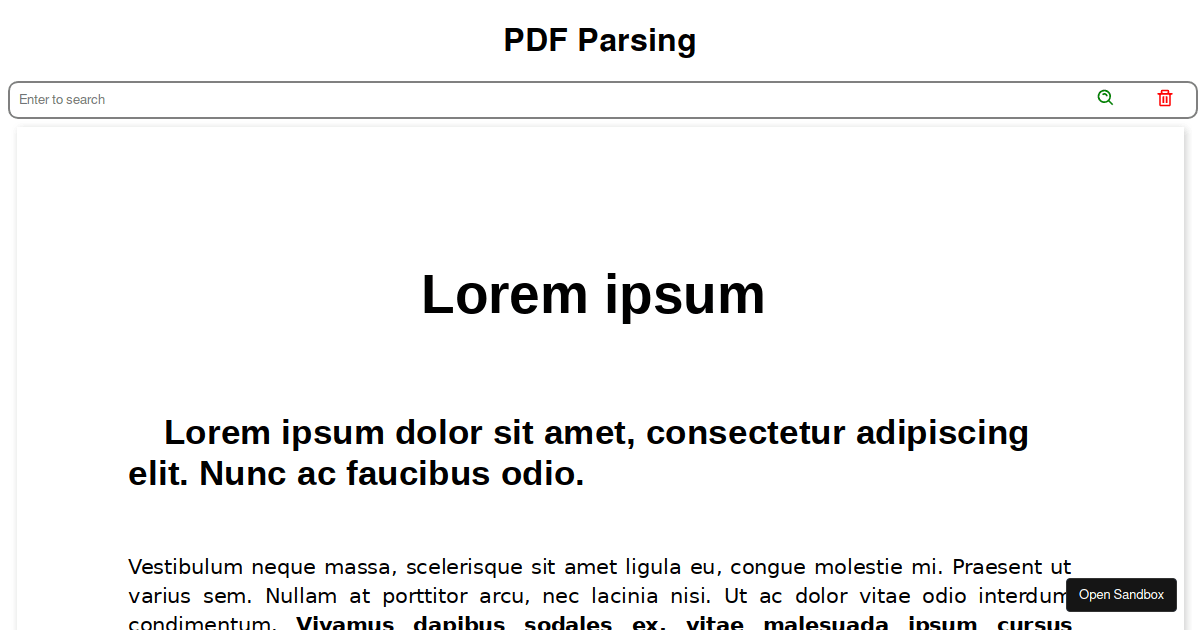 Pdf-Parser (forked) - Codesandbox