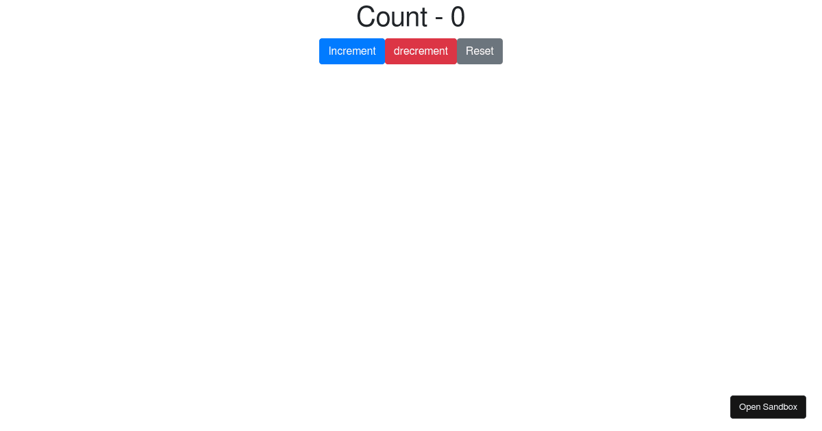 Counting-in-react - Codesandbox