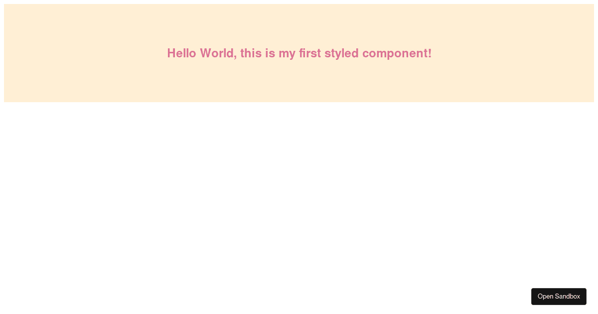 Styled Components - Codesandbox