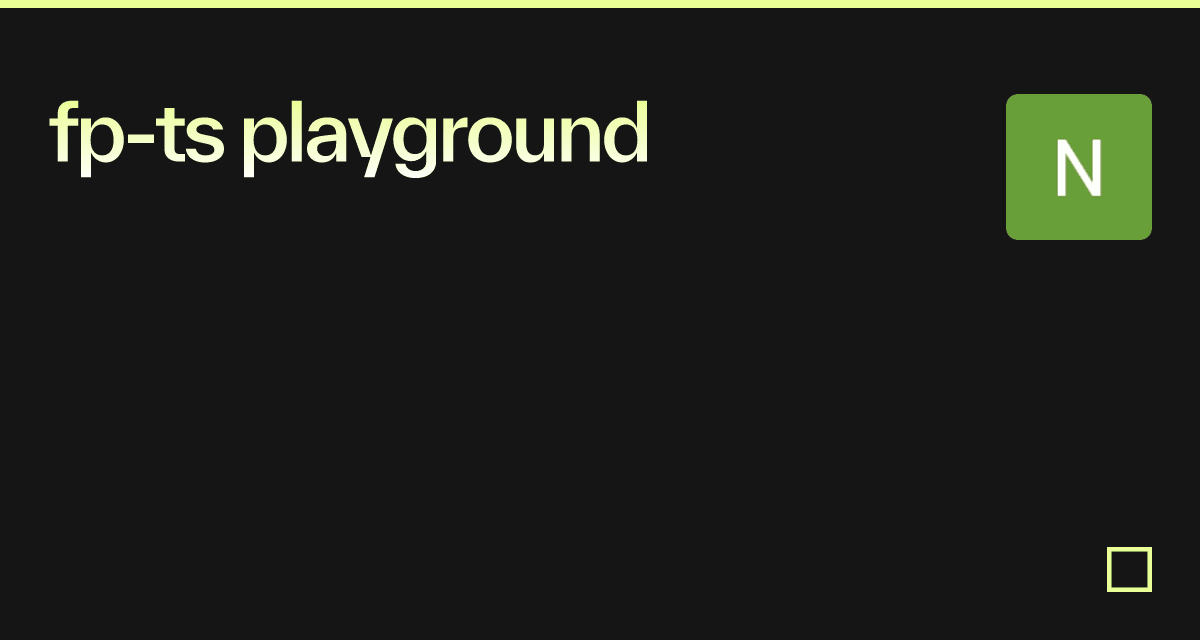 fp-ts playground - Codesandbox