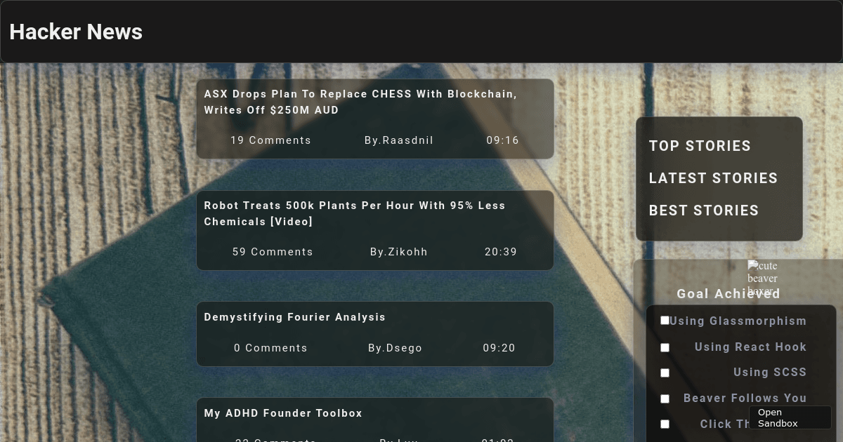 secondtry-hackernews - Codesandbox