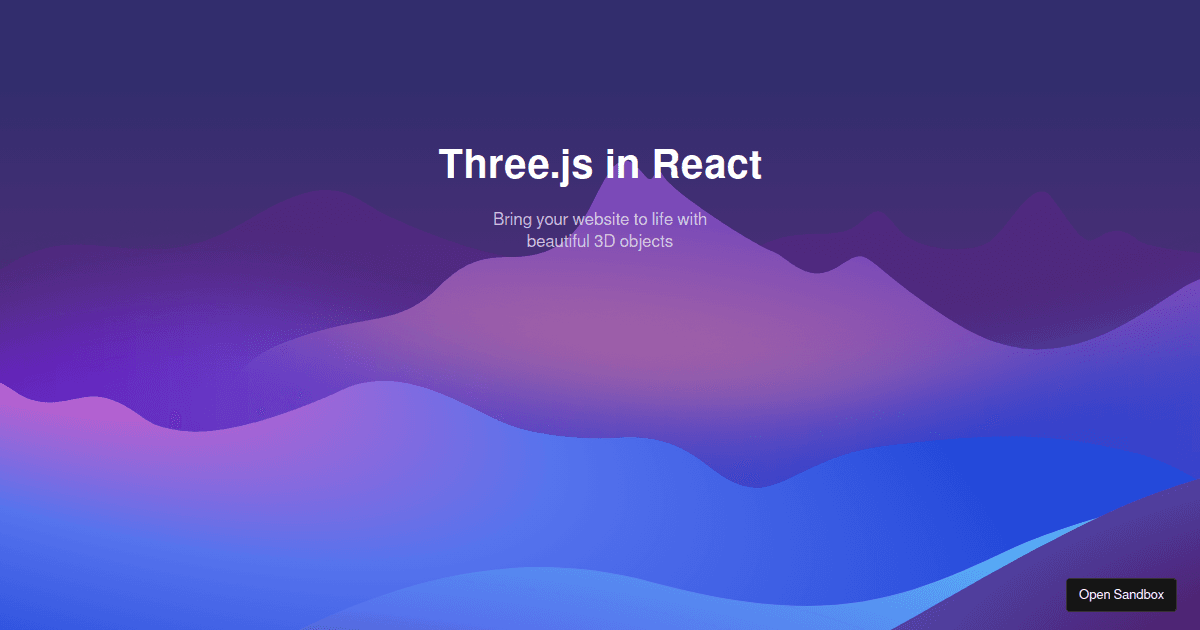 Three.JS Initial (forked) - Codesandbox