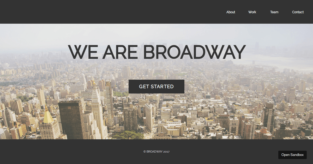 Simple Landing Page - Codesandbox