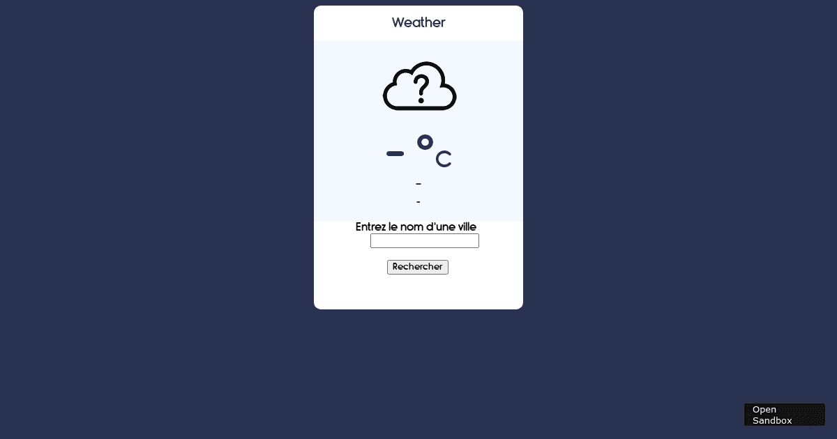 Weather (forked) - Codesandbox
