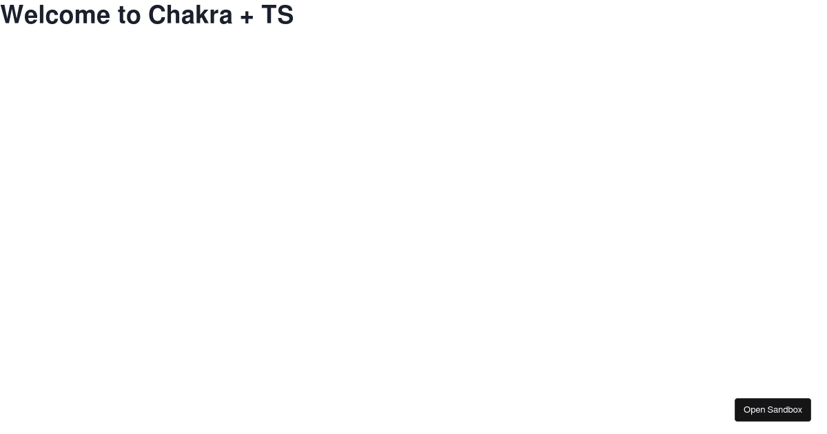 Chakra UI - TypeScript - Codesandbox